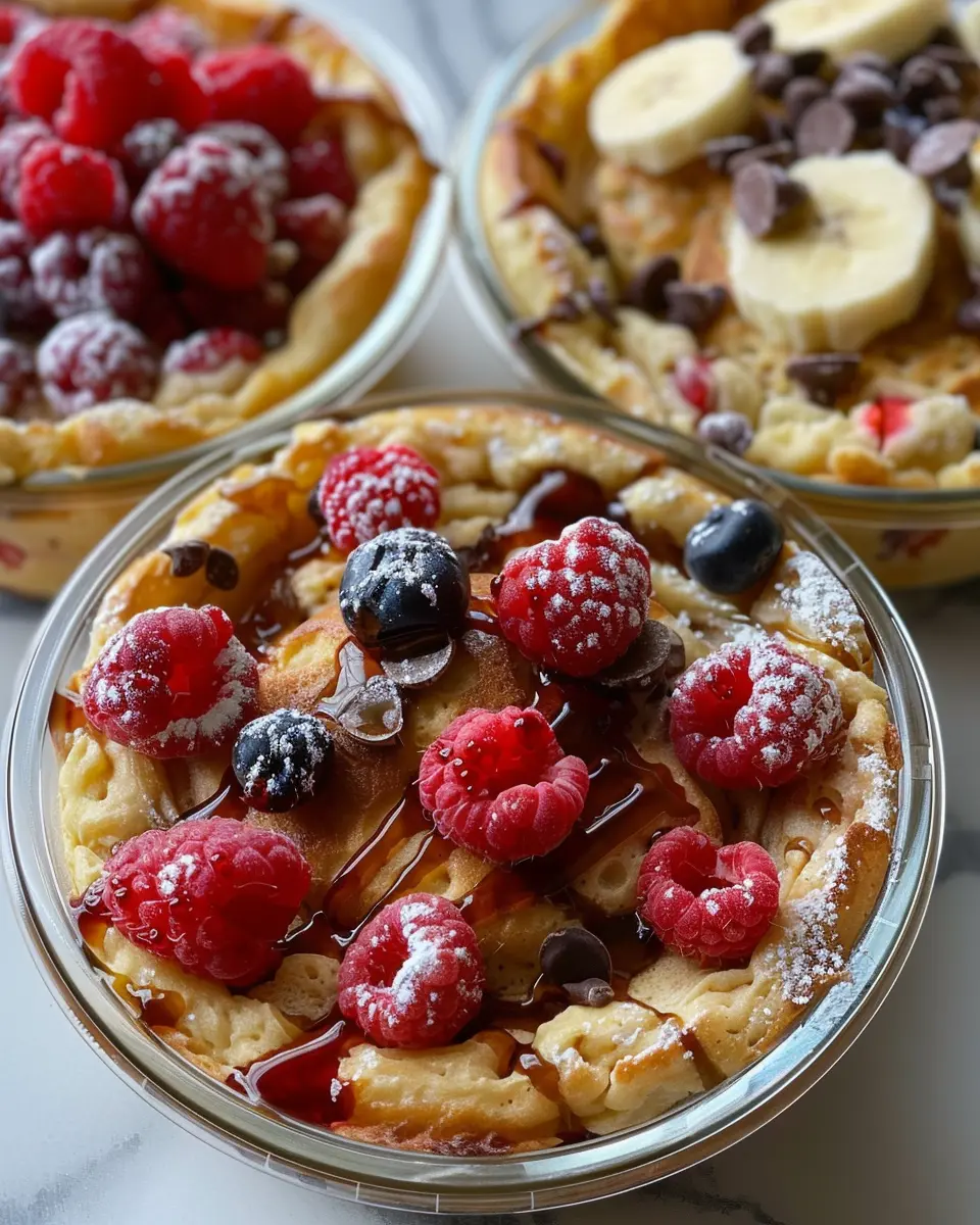 Baked Protein Pancake Bowls